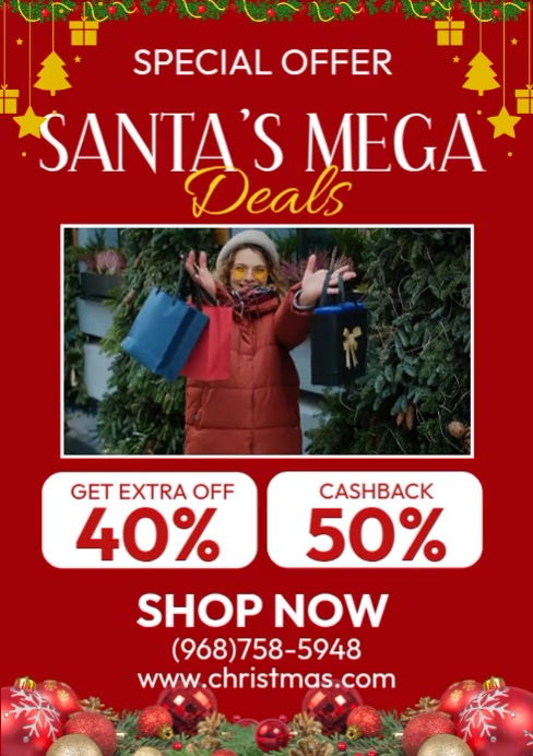 Santa Mega Deals Template | PosterMyWall