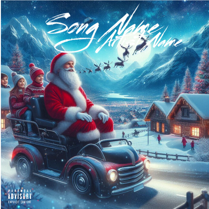 Santa mixtape cover Template | PosterMyWall