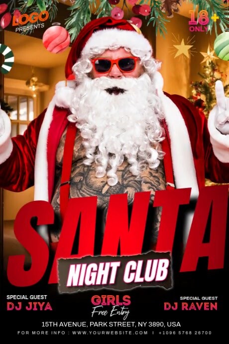 Santa Night Club Template | PosterMyWall