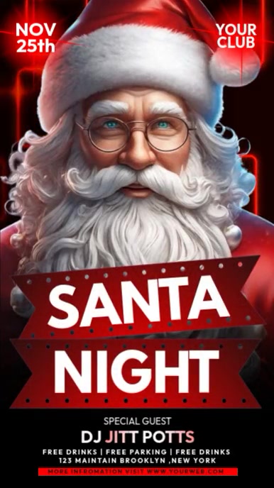 Santa Night Template | PosterMyWall