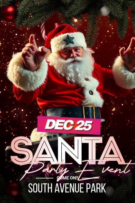 Santa Night Party Templat | PosterMyWall