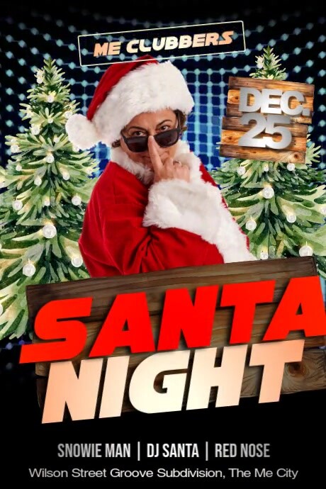 Copy of Santa Night Party Video | PosterMyWall