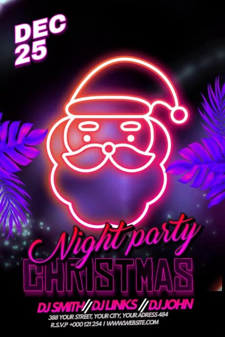 Copy of Santa Night Party Video | PosterMyWall