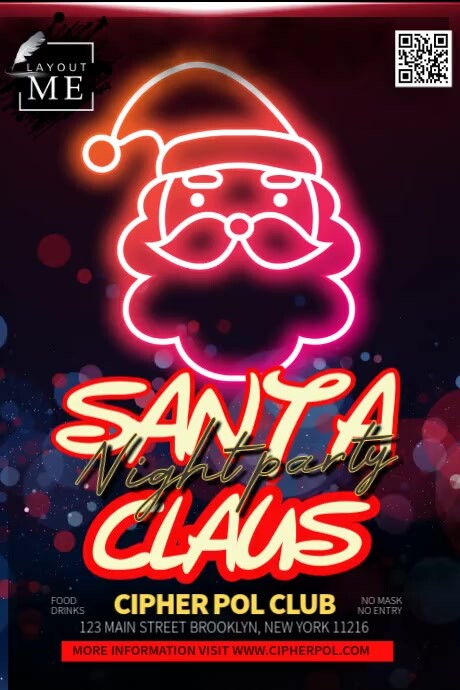 Santa Night Party Video Template | PosterMyWall