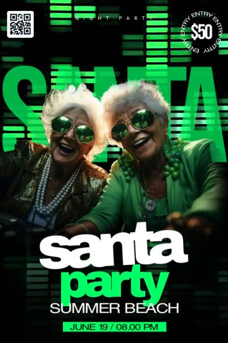 Santa Night Party Video Template | PosterMyWall