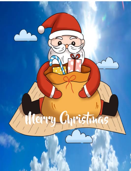 santa on magic carpet Template | PosterMyWall