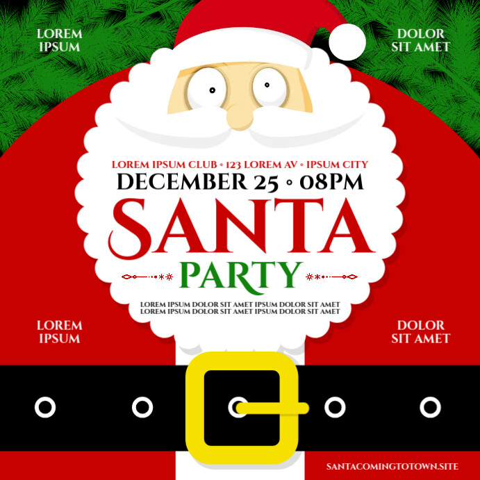 SANTA PARTY BANNER Template | PosterMyWall