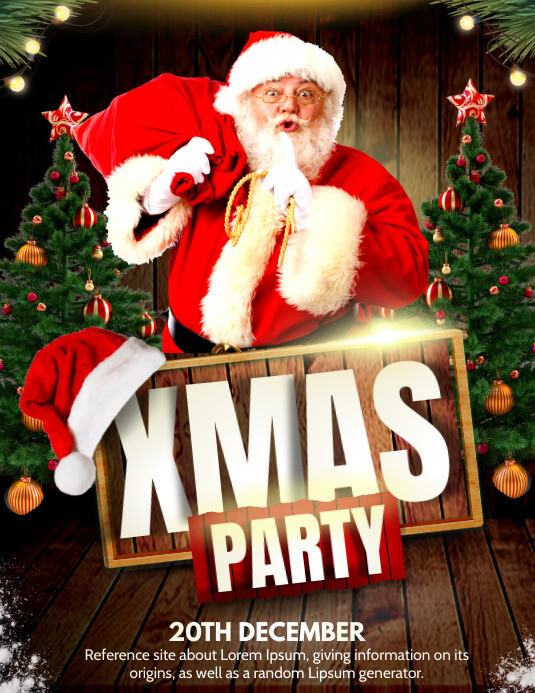 Santa party Template | PosterMyWall
