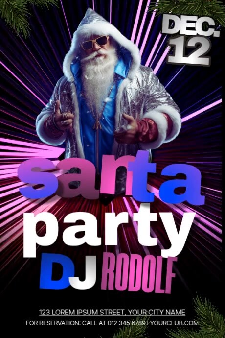 Plantilla de Santa Party Video | PosterMyWall