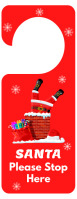 Santa Please Stop Here Door Hanger Template | PosterMyWall