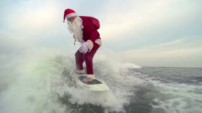 Santa Rides on Boat Template | PosterMyWall