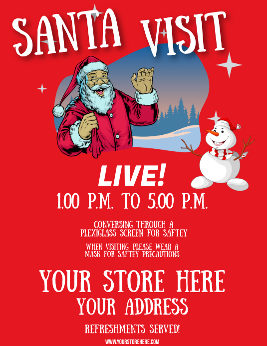 SANTA VISIT V. 2 Template | PosterMyWall