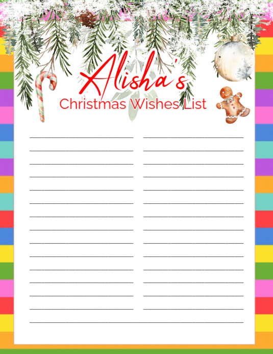 Copy of Santa Wish List Flyer (us Letter) | PosterMyWall