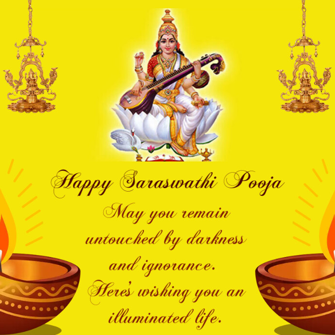 Saraswathi Pooja Template | PosterMyWall