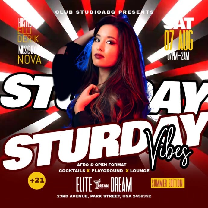 saturady vibes Template | PosterMyWall