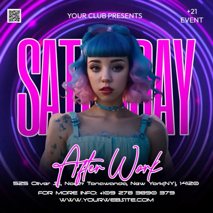 Plantilla de Saturday After Party | PosterMyWall