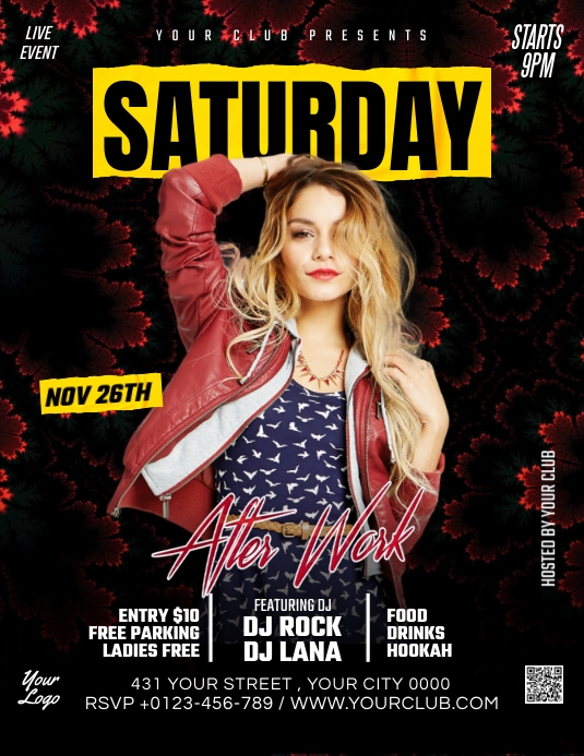 Copy of Saturday After Work | PosterMyWall