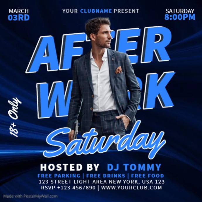 Saturday After Work Party Template | PosterMyWall