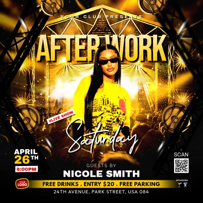 Copy of Saturday After Work Party | PosterMyWall