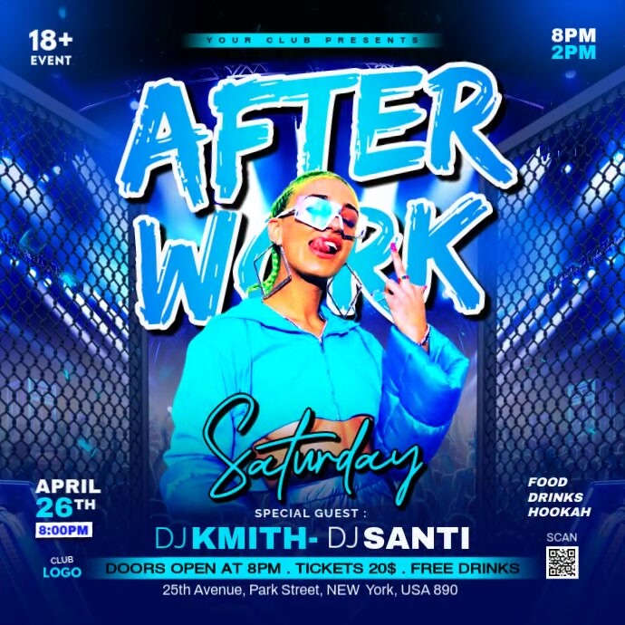 Copy of Saturday After Work Party | PosterMyWall
