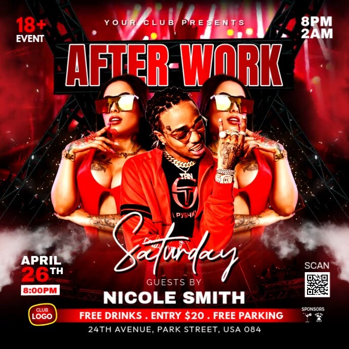 Saturday After Work Party Template | PosterMyWall
