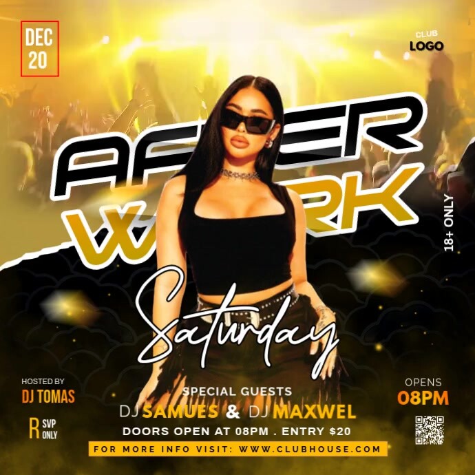 Modèle Saturday After Work Party Flyer | PosterMyWall