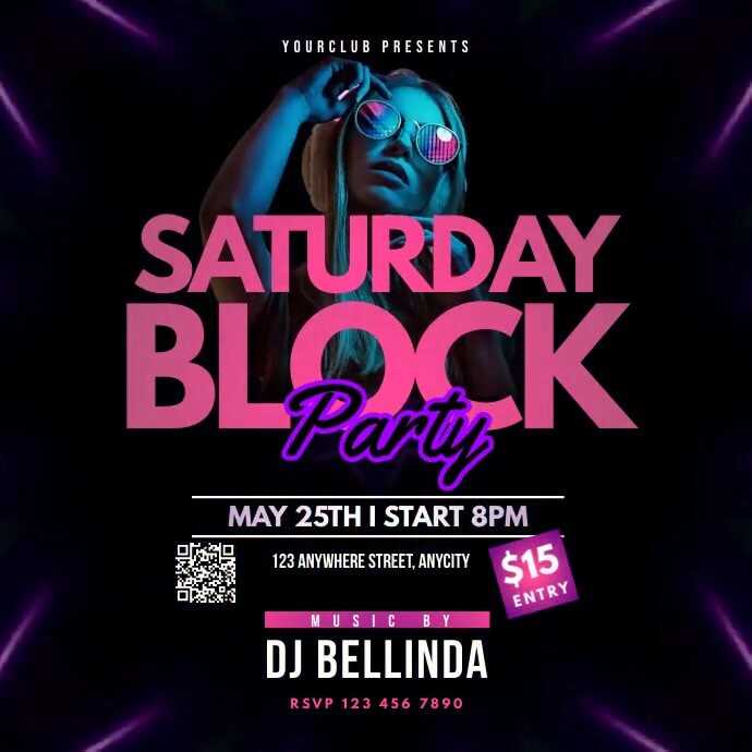 Saturday Block Party Template | PosterMyWall