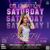 Saturday celebration night party Template | PosterMyWall