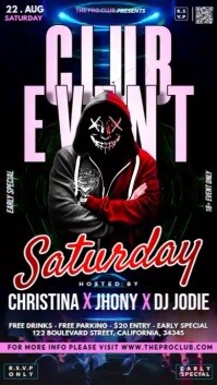 Saturday Club Event Video Template | PosterMyWall