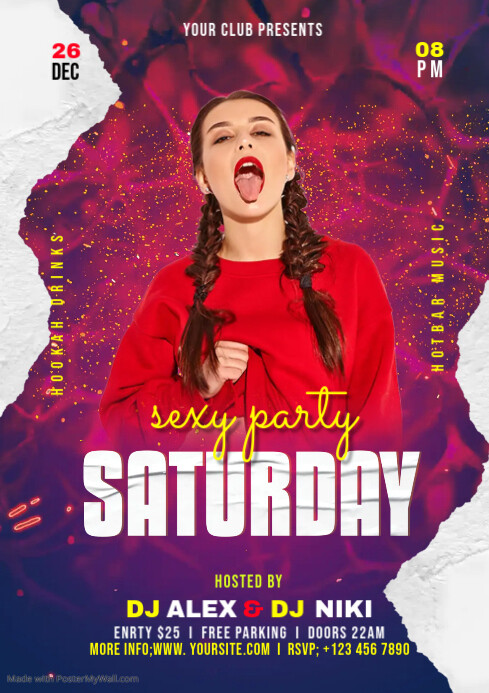 SATURDAY CLUB PARTY Template | PosterMyWall