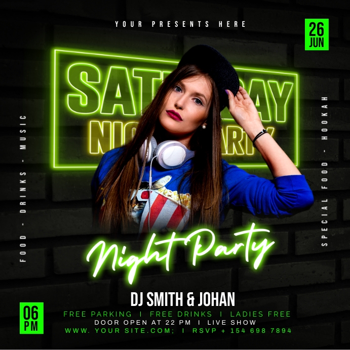 SATURDAY CLUB PARTY Template | PosterMyWall