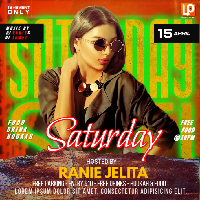 Saturday Club Party Templat | PosterMyWall