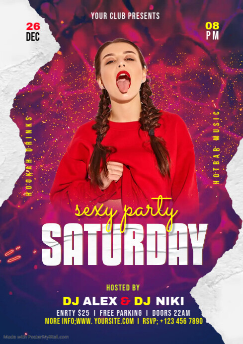 SATURDAY CLUB PARTY Template | PosterMyWall