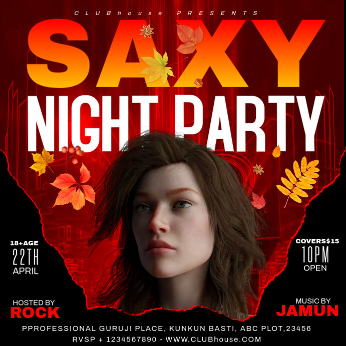 saturday club party Modelo | PosterMyWall