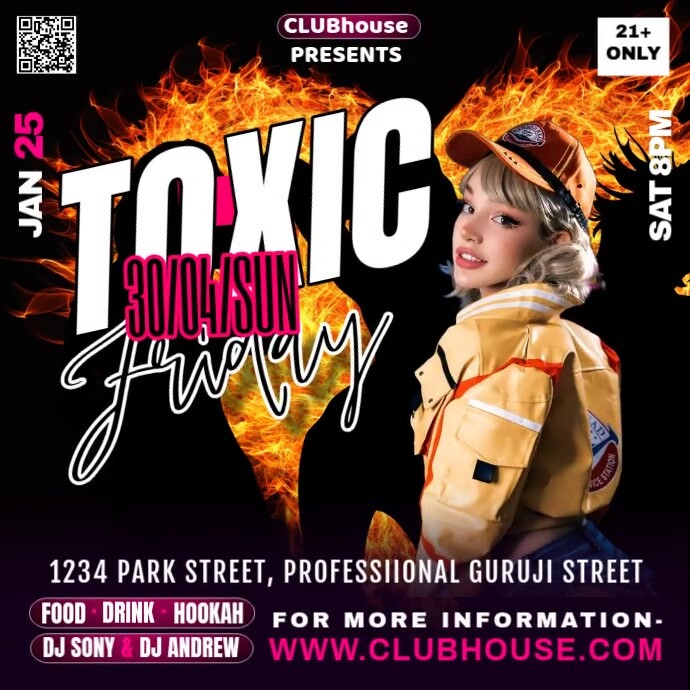 saturday club party Template | PosterMyWall