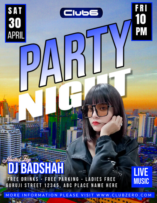 saturday club party Template | PosterMyWall