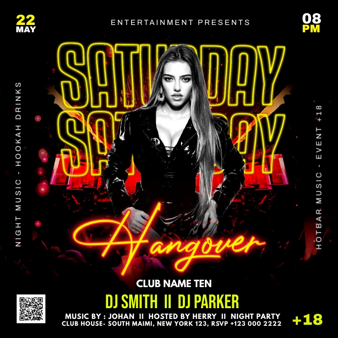 Copy of SATURDAY CLUB PARTY | PosterMyWall