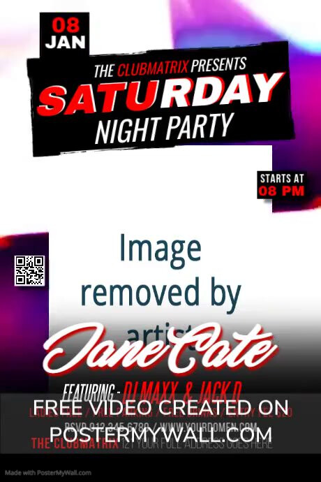 SATURDAY CLUB PARTY NIGHT Template | PosterMyWall