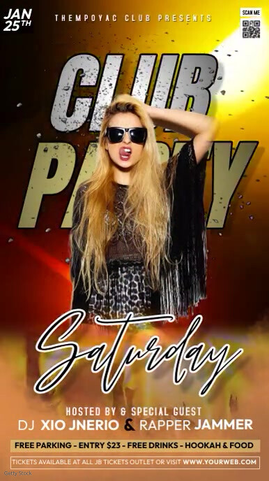 Saturday Club Party Video Template | PosterMyWall