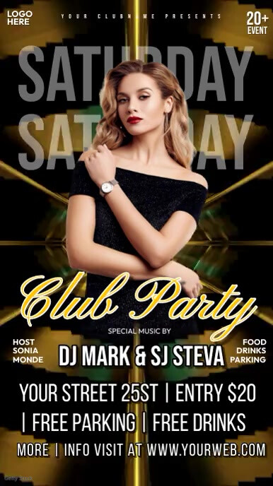 Copia de Saturday Club Party Video | PosterMyWall