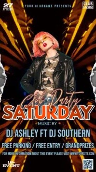 Saturday Club Party Video Template | PosterMyWall