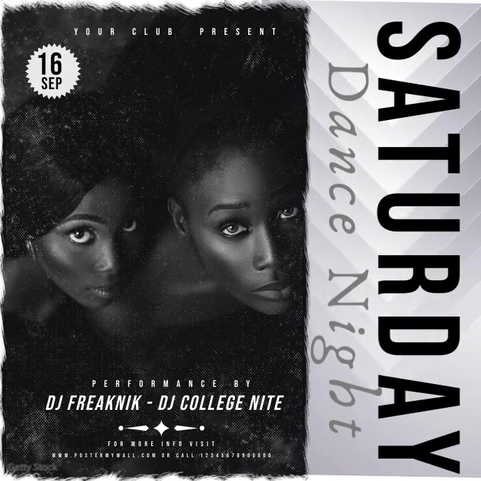 Plantilla de Saturday dance Night | PosterMyWall
