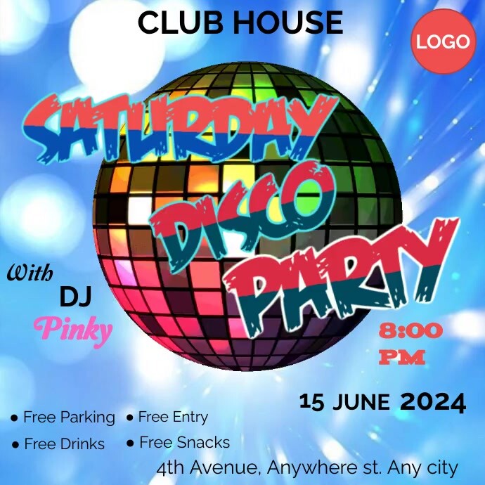 Saturday Disco Party instagram post Template | PosterMyWall