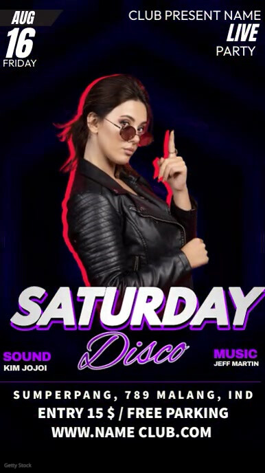 Saturday Disco Party Video (1) Template | PosterMyWall