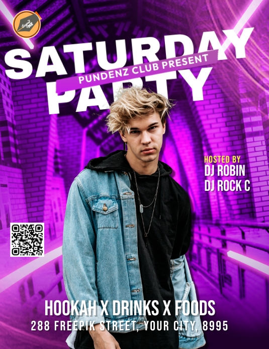 Saturday DJ Club Party Template | PosterMyWall