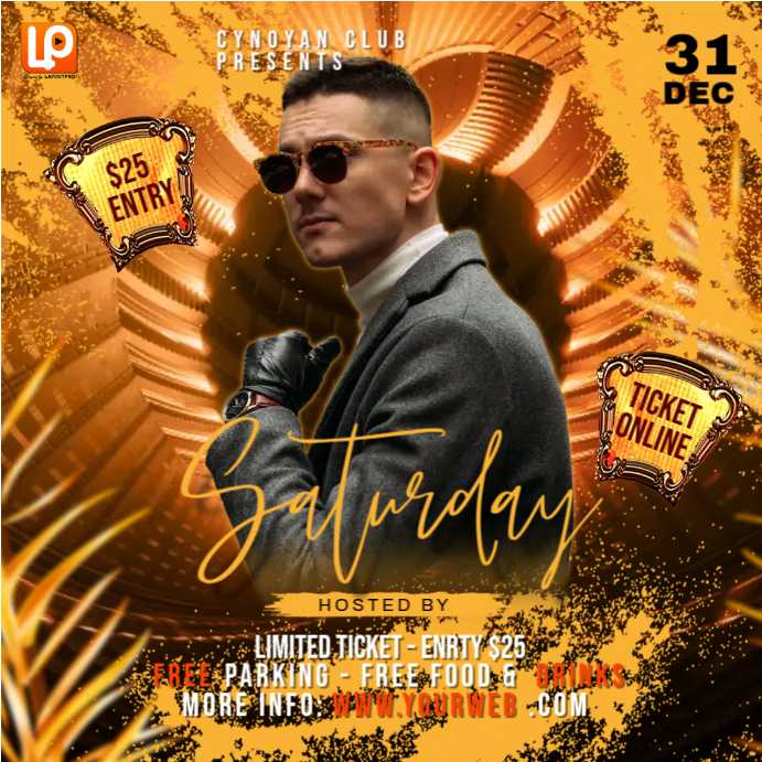 Saturday DJ Event Template | PosterMyWall