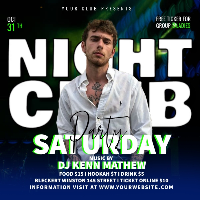 Copy of Saturday DJ Night Party | PosterMyWall
