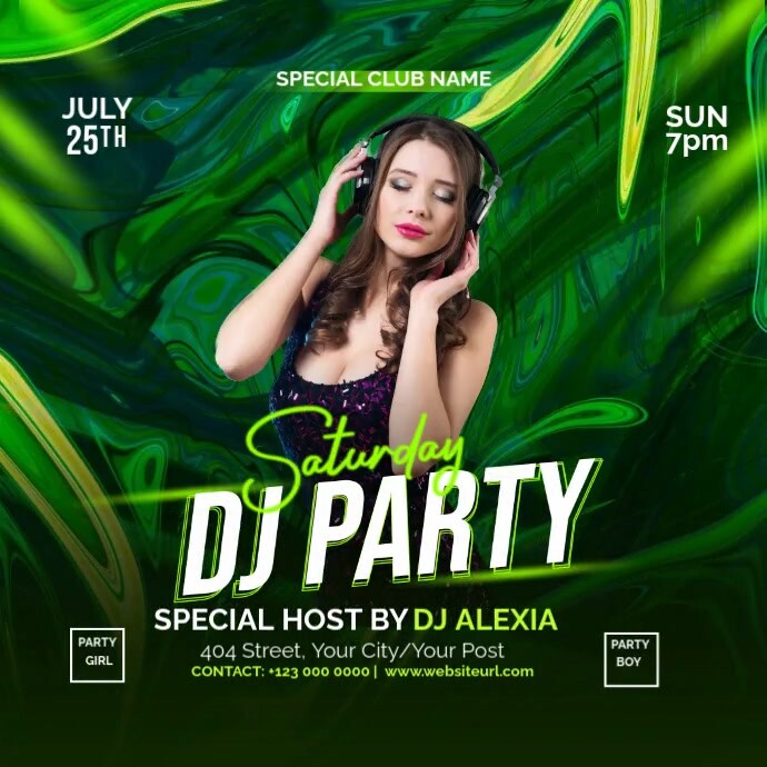 Copy of Saturday DJ Party | PosterMyWall