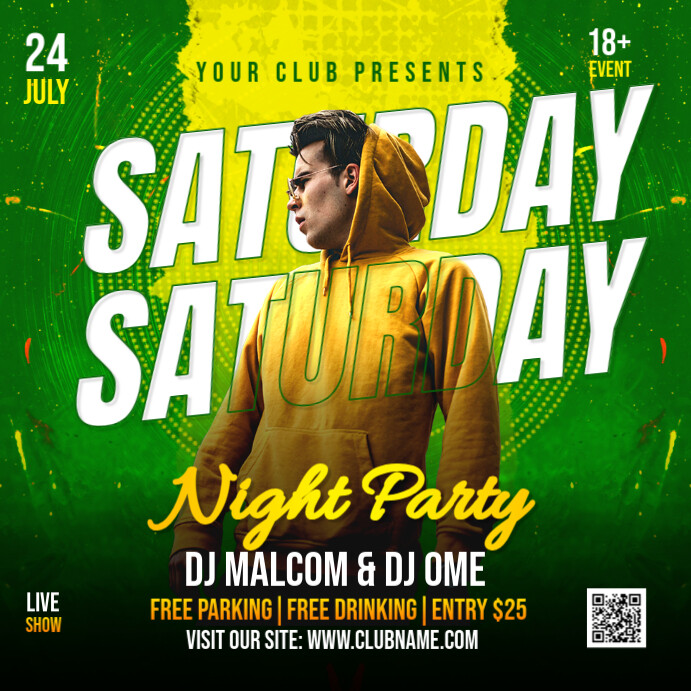 Copy of Saturday Dj Party Instgram Post | PosterMyWall