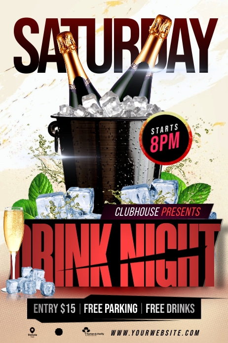 Copy of SATURDAY drink night (4) | PosterMyWall